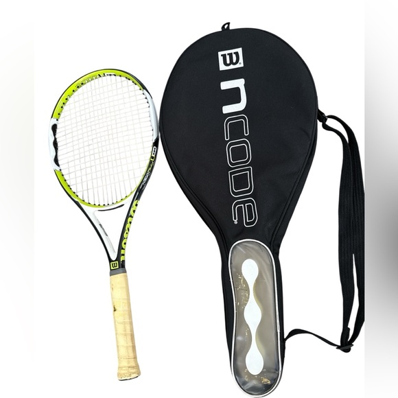 Wilson | Other | Wilson Npro Open Black And Lime Green Tennis Racket ...